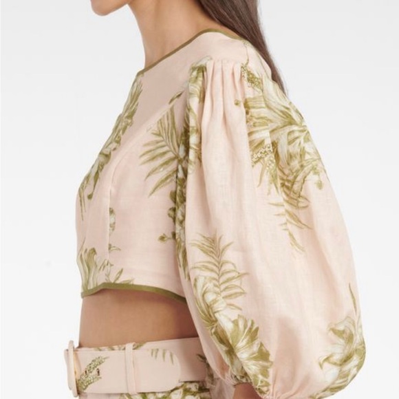 Zimmermann | Tops | Zimmerman Cropped Linen Top | Poshmark